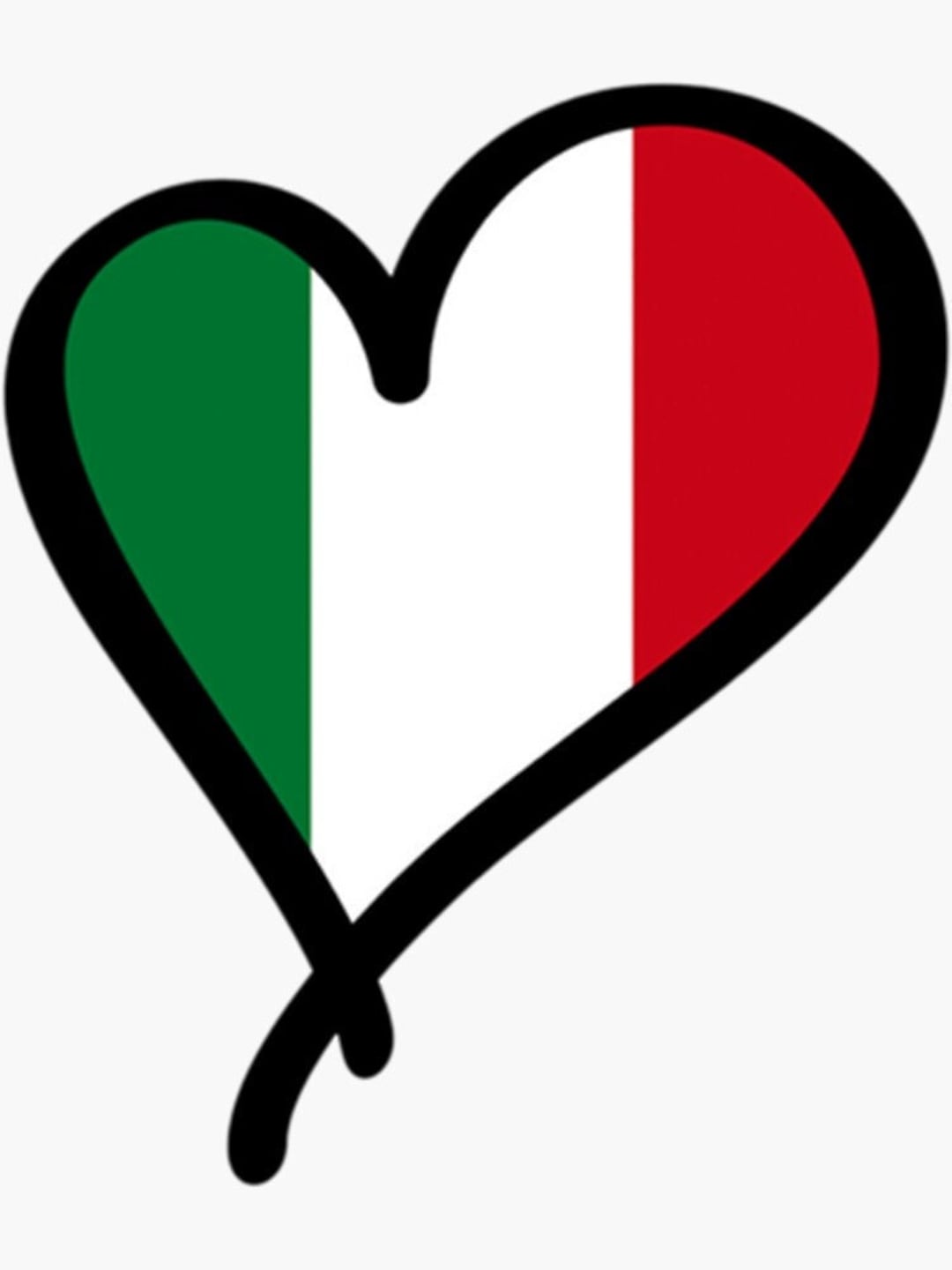 Italiaanse vlag hart premium sticker scrapbooking stickers - Etsy Nederland