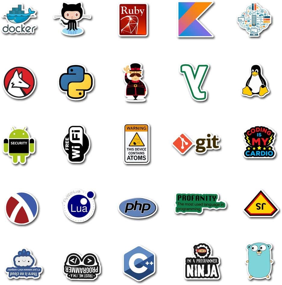 Set Of 50 Programming Stickers For Developers Hackers Geeks And Engineers Developer Hackers 