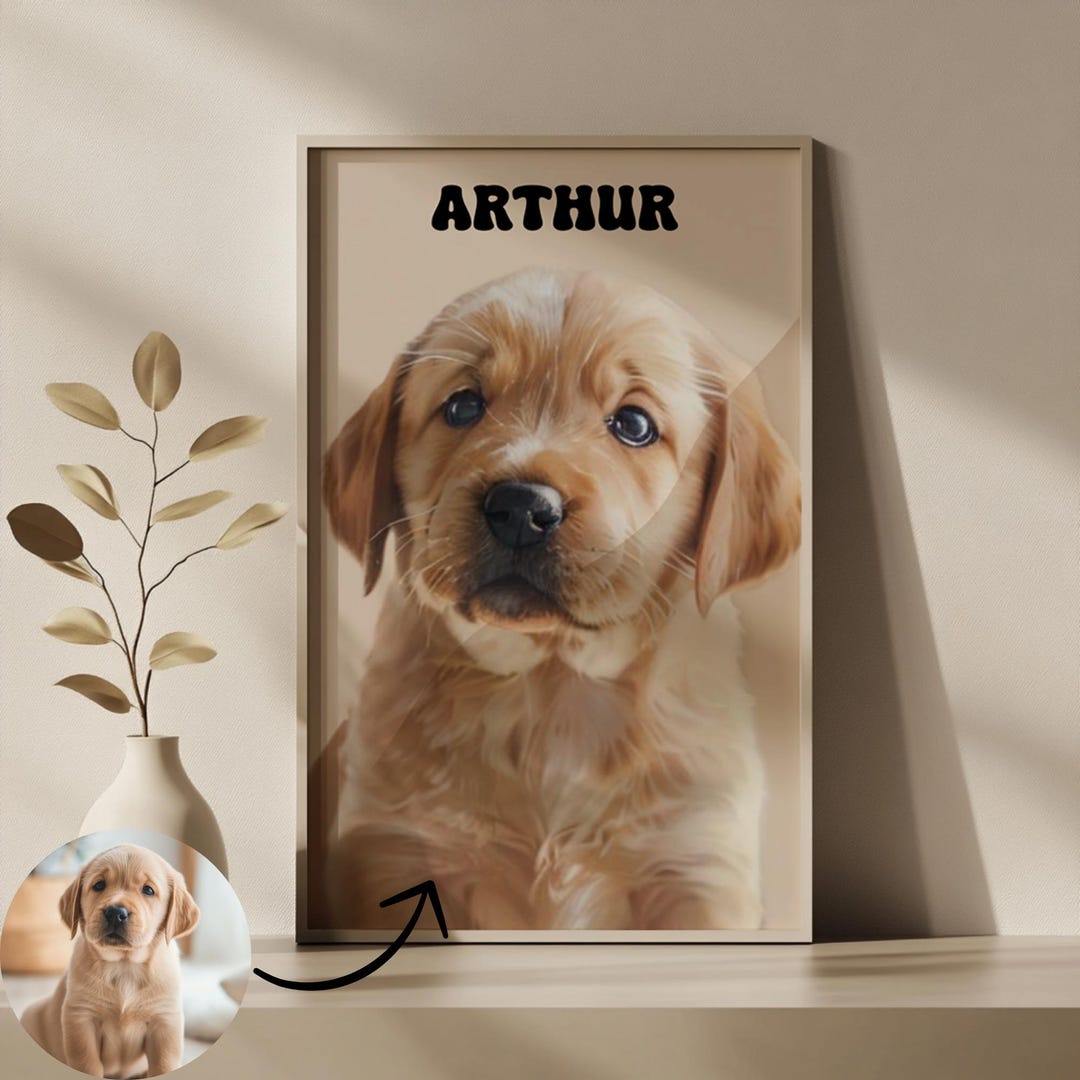 Custom Pet Art, Pet Drawing Poster, Watercolor Painting Pet, Using Pet ...