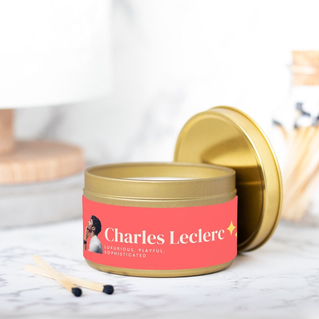 Charles Leclerc 8oz Candle Tin, Coastal Scent, Ferrari Formula 1 Candle ...