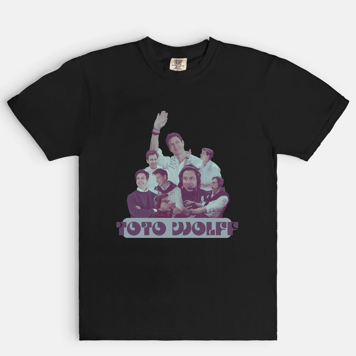 Toto Wolff Comfort Vintage Style Tee, Mercedes AMG F1 2023, Formula One ...