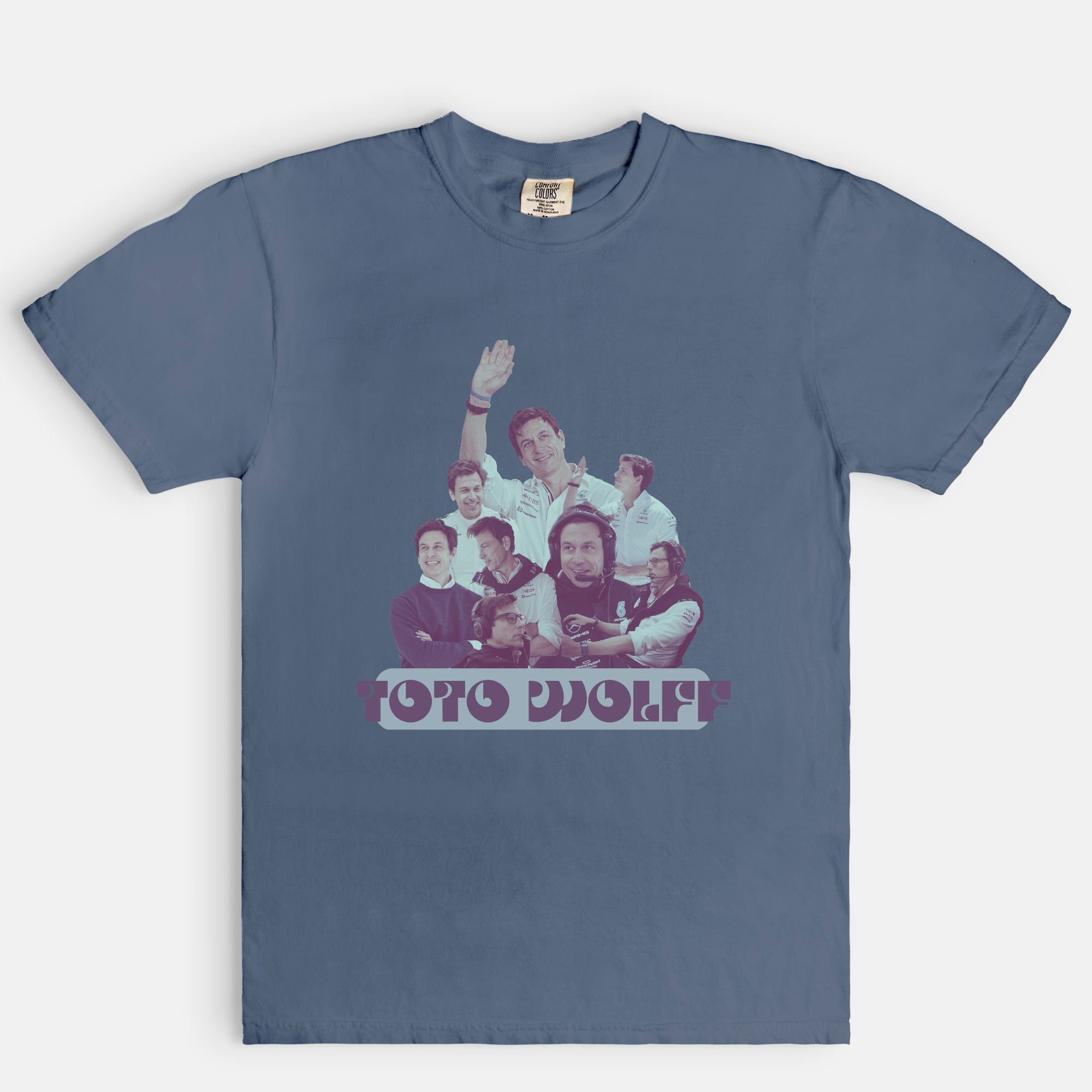 Toto Wolff Comfort Vintage Style Tee, Mercedes AMG F1 2023, Formula One ...