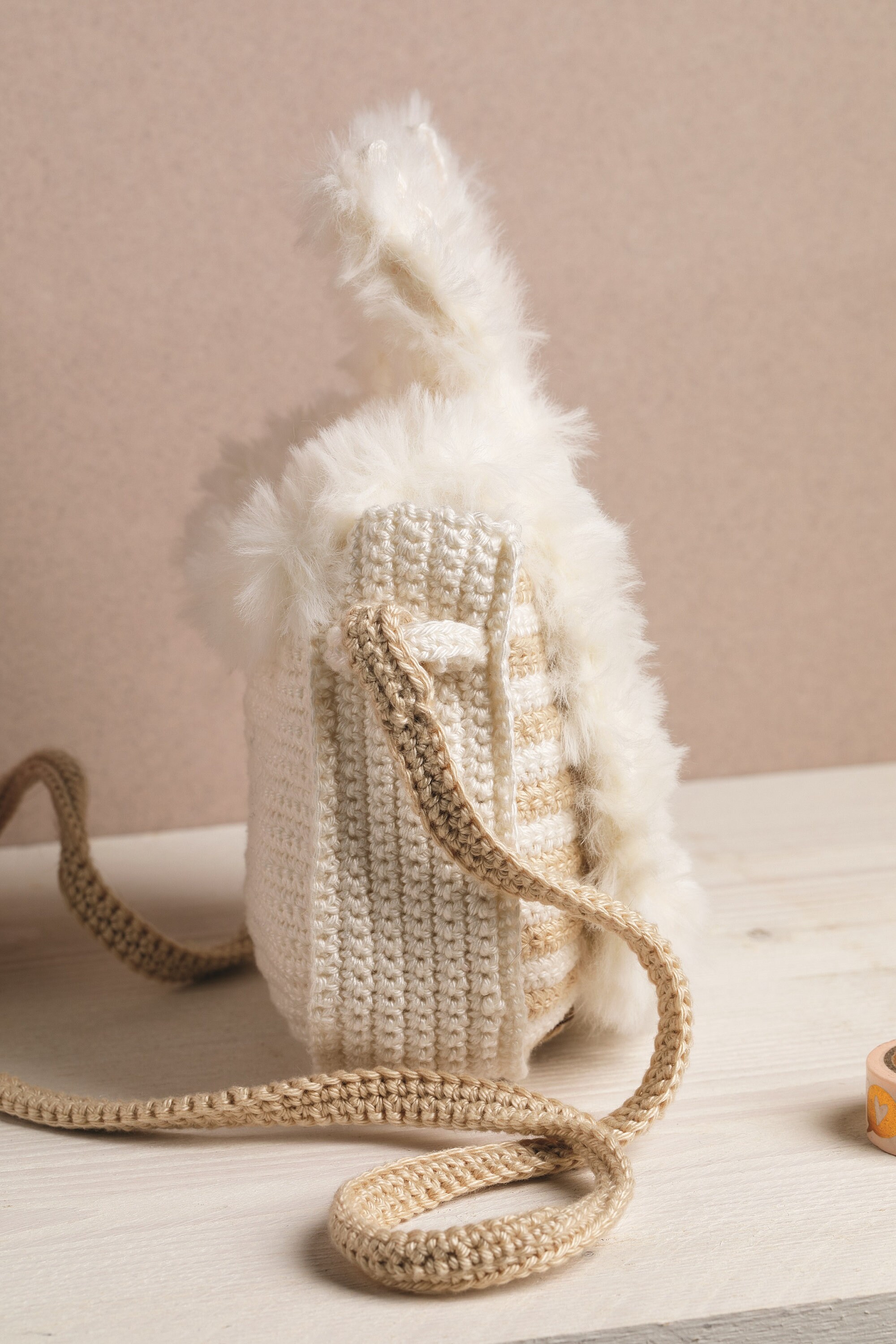 Crochet Bunny Bag, Kids Fluffy Shoulder Bag (PDF Pattern English and ...