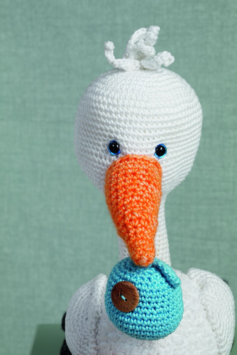 Crochet Pattern Stork Stan - Baby Shower Gift, Gift for Expectant ...