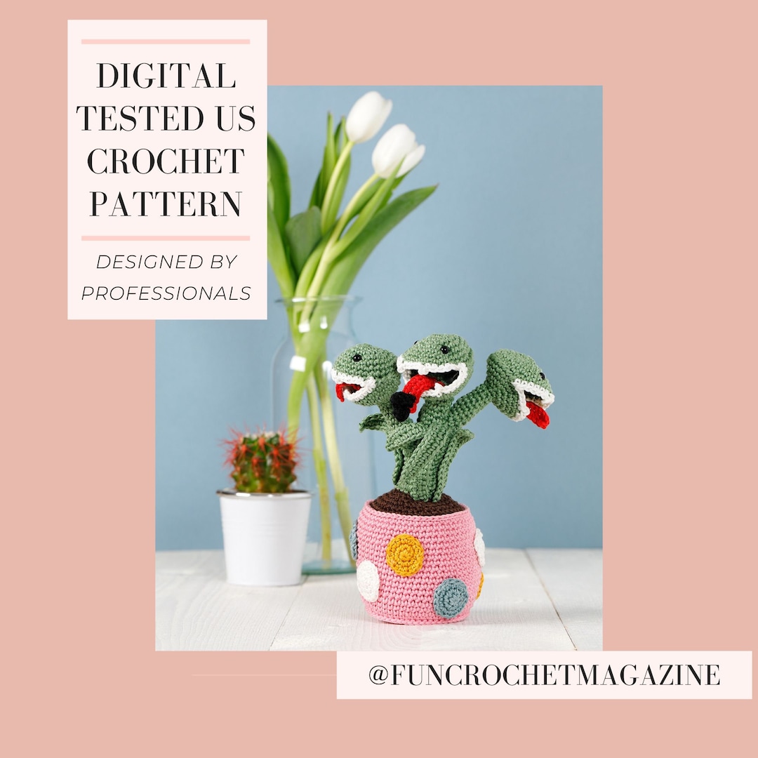 Crochet Pattern Venus Fly Trap Plant, Man Eating Plant, Carnivorous, Amigurumi Beginner Easy ...