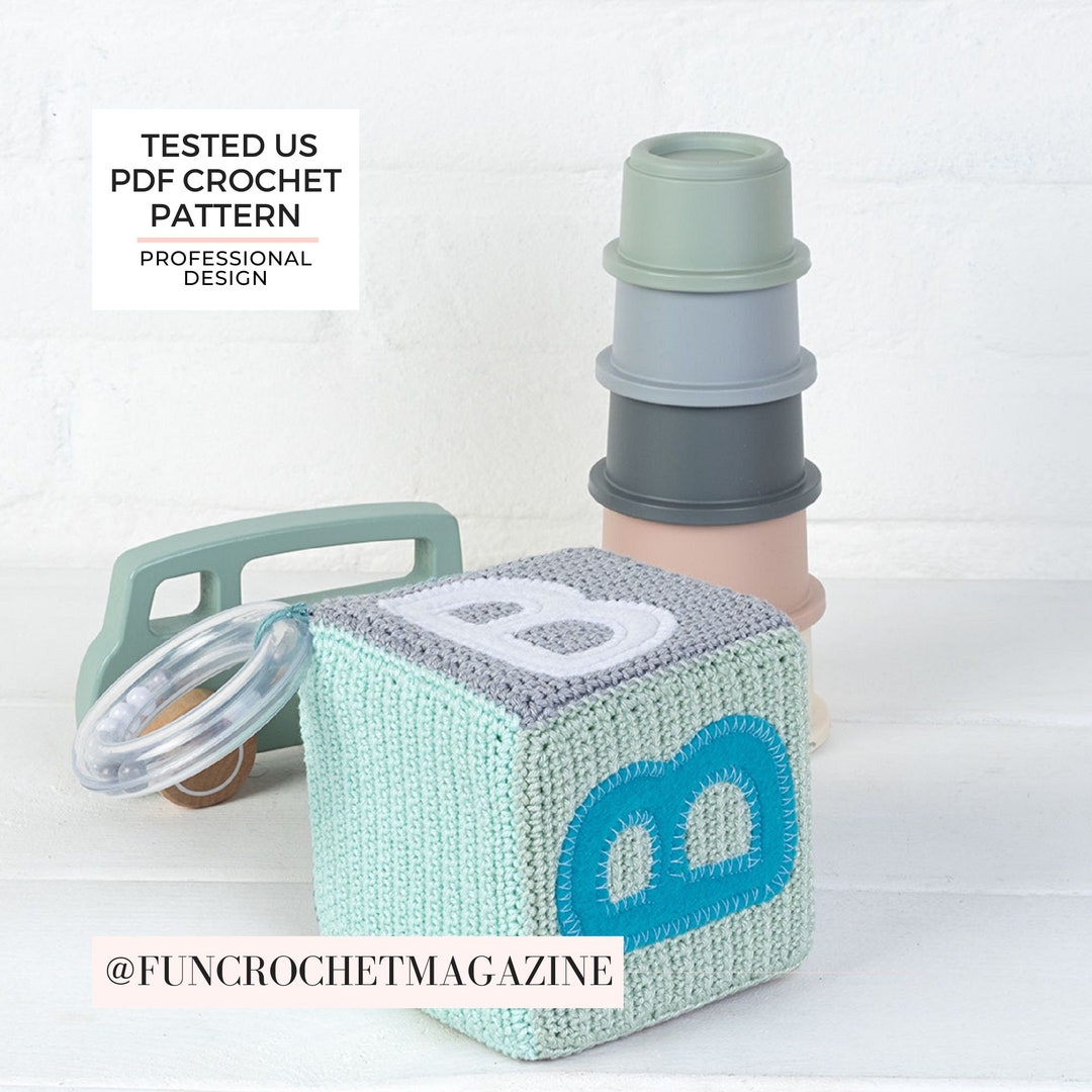 Crochet Pattern Baby Blocks, Alphabet Block, Gift, Baby Toy, Easy ...