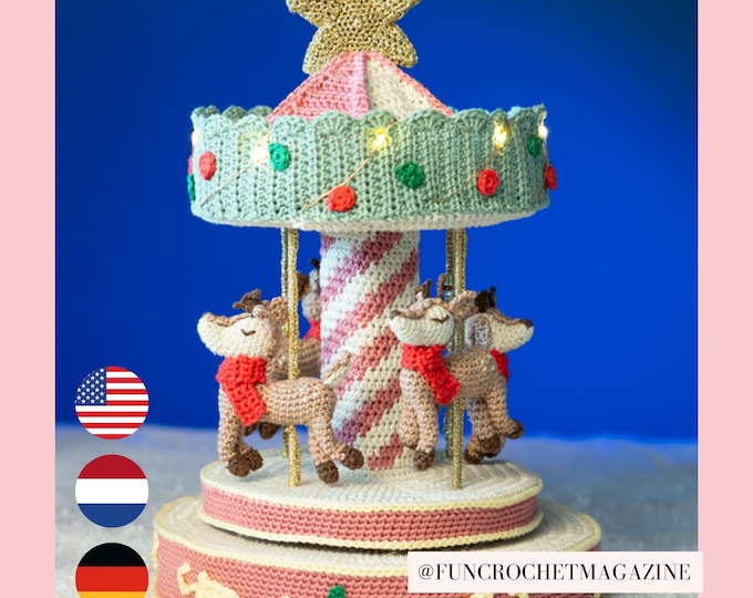 Christmas Carousel Crochet Pattern: Reindeer Amigurumi (PDF) - Etsy