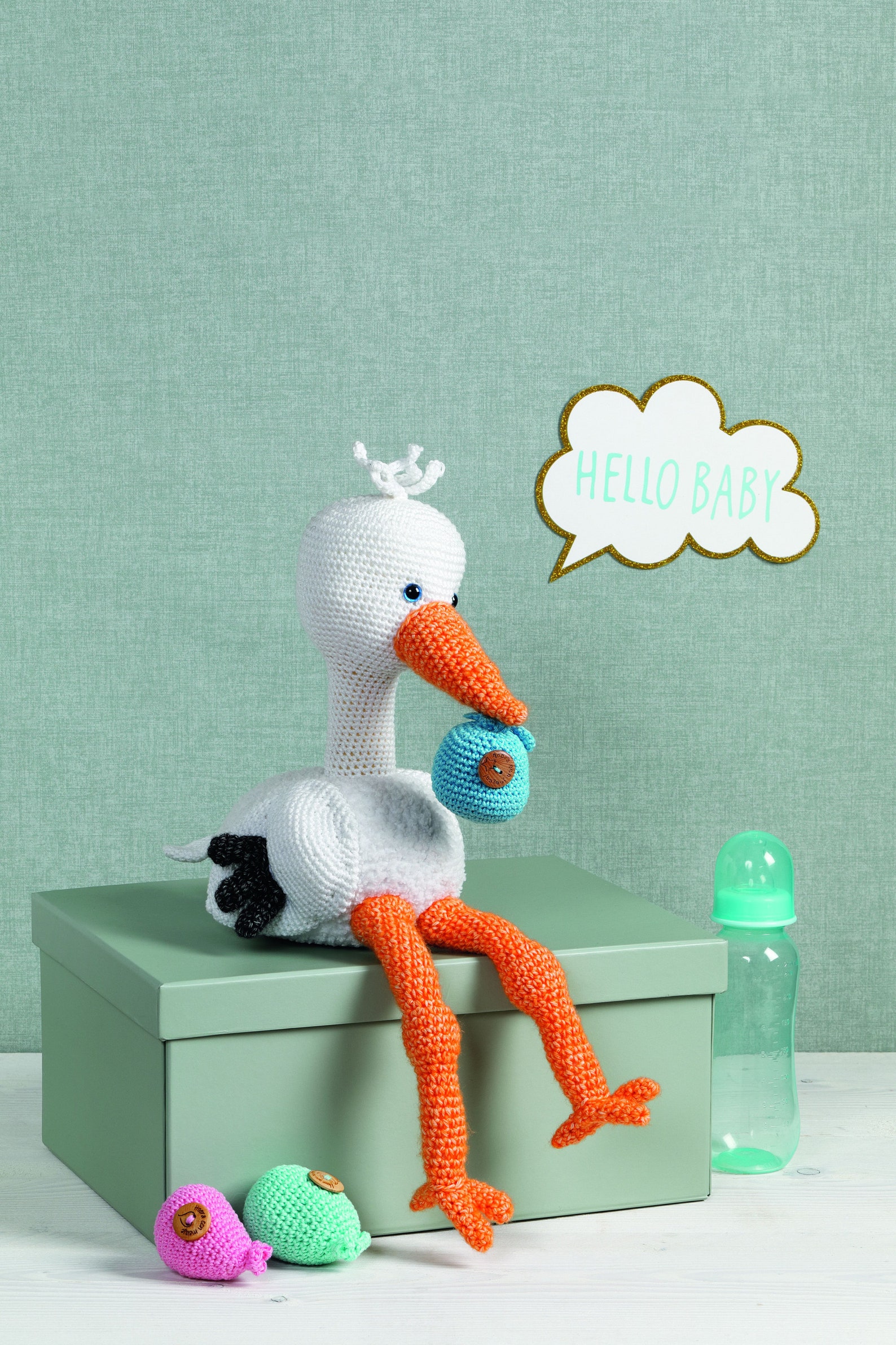 Crochet Stork Pattern – Stan Amigurumi, Baby Shower Gift, US English ...