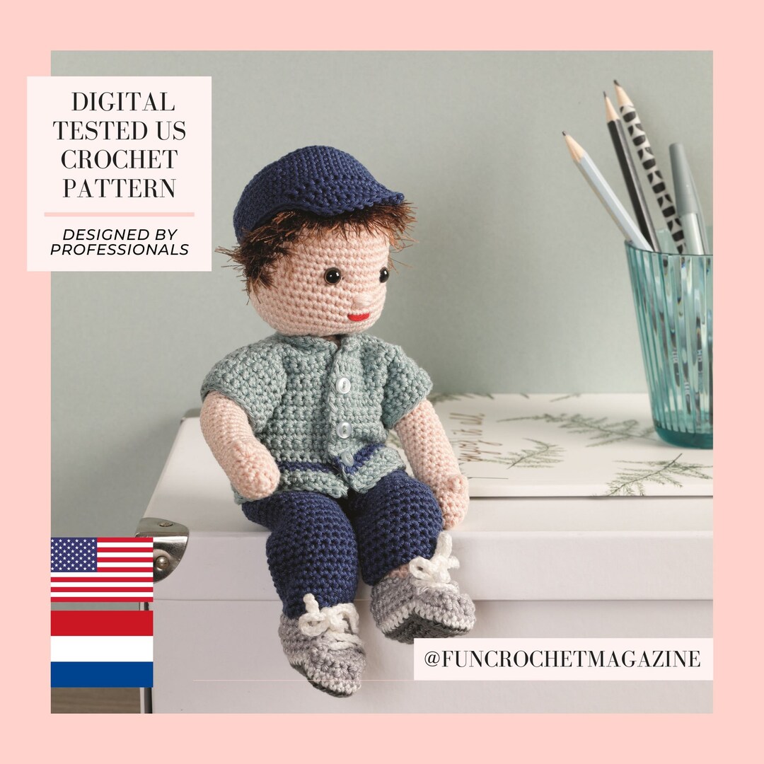 Crochet Pattern, Doll, Brother, Jasper, Tested US English & Dutch Pdf ...