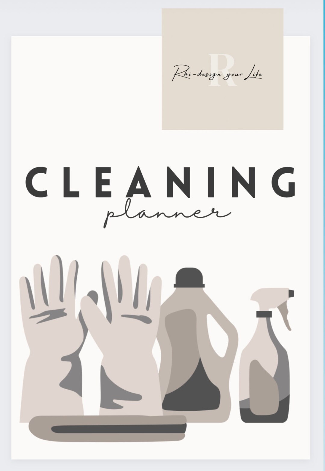 Productivity Cleaning Planner - Digital Download File - Etsy