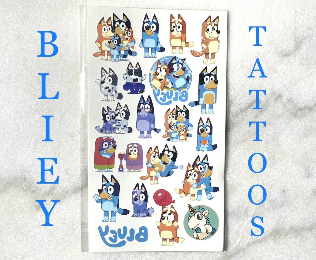 Bluey Temporary Tattoos From Bluey - Etsy Norway