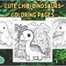 Dinosaur Coloring Pages - 15 Printable Chibi Cute Dinosaurs Coloring ...
