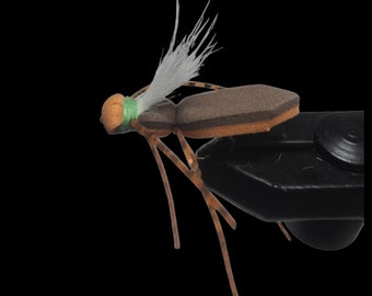 Cricket Fly Pattern Terrestrial Fly Pattern Foam Fly - Etsy