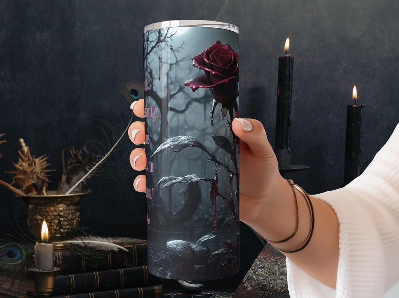 Edgar Allan Poe Quote Roses Tumbler Wrap Seamless Sublimation Design ...