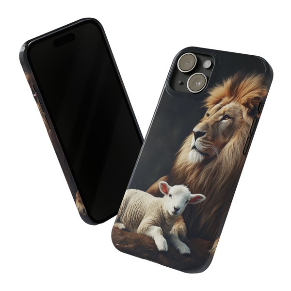 Lion and Lamb Phone Case - Etsy