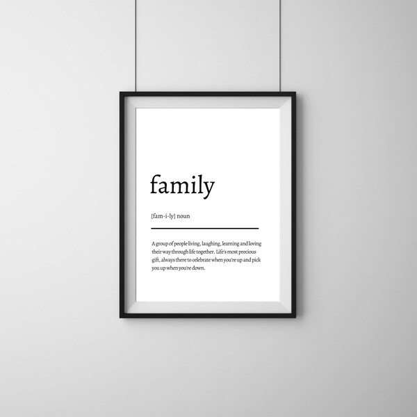 Family Definition - Etsy