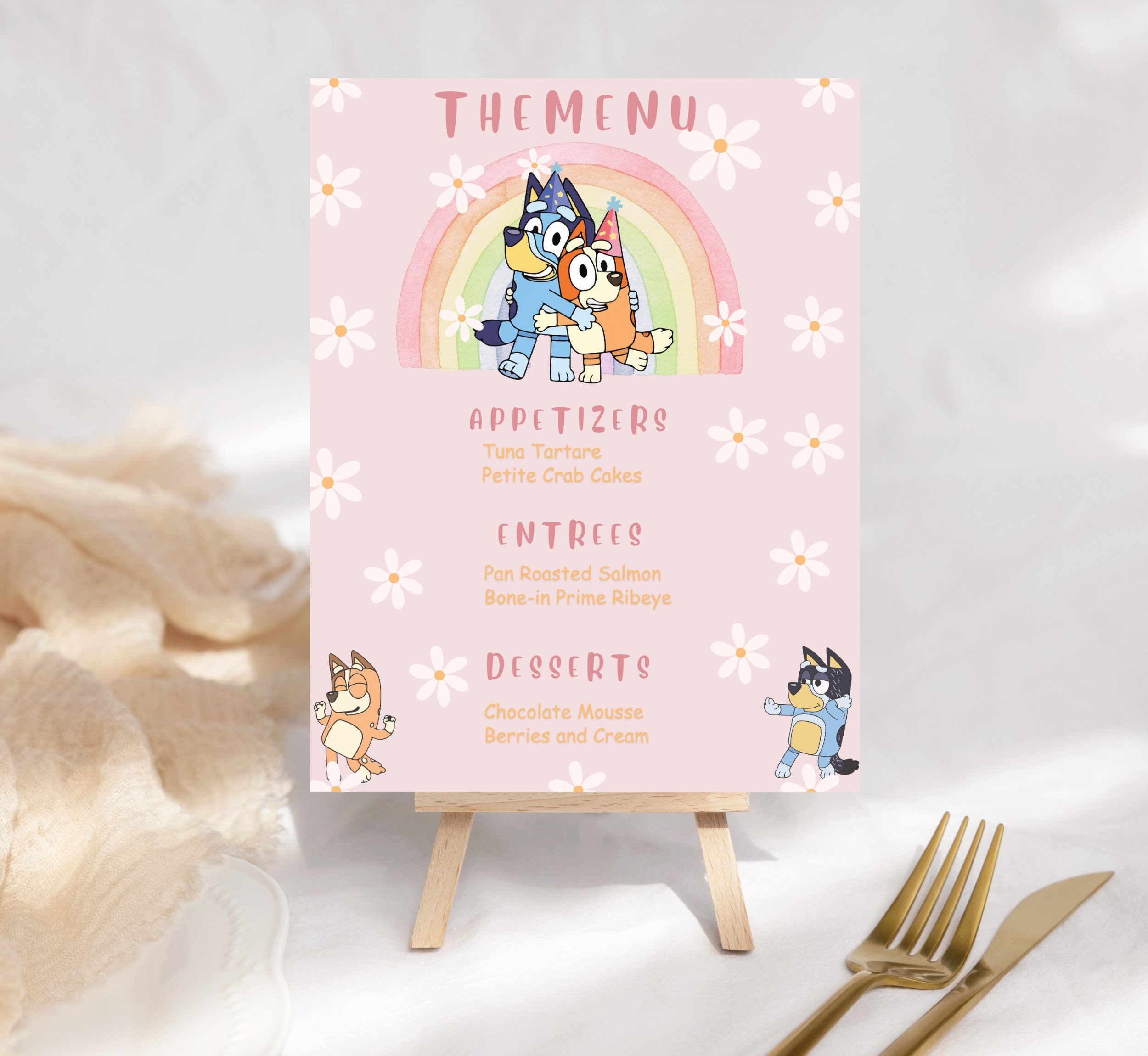 Girl Bluey Birthday Bundle, Printable Girl Bluey Birthday Kit, Editable ...