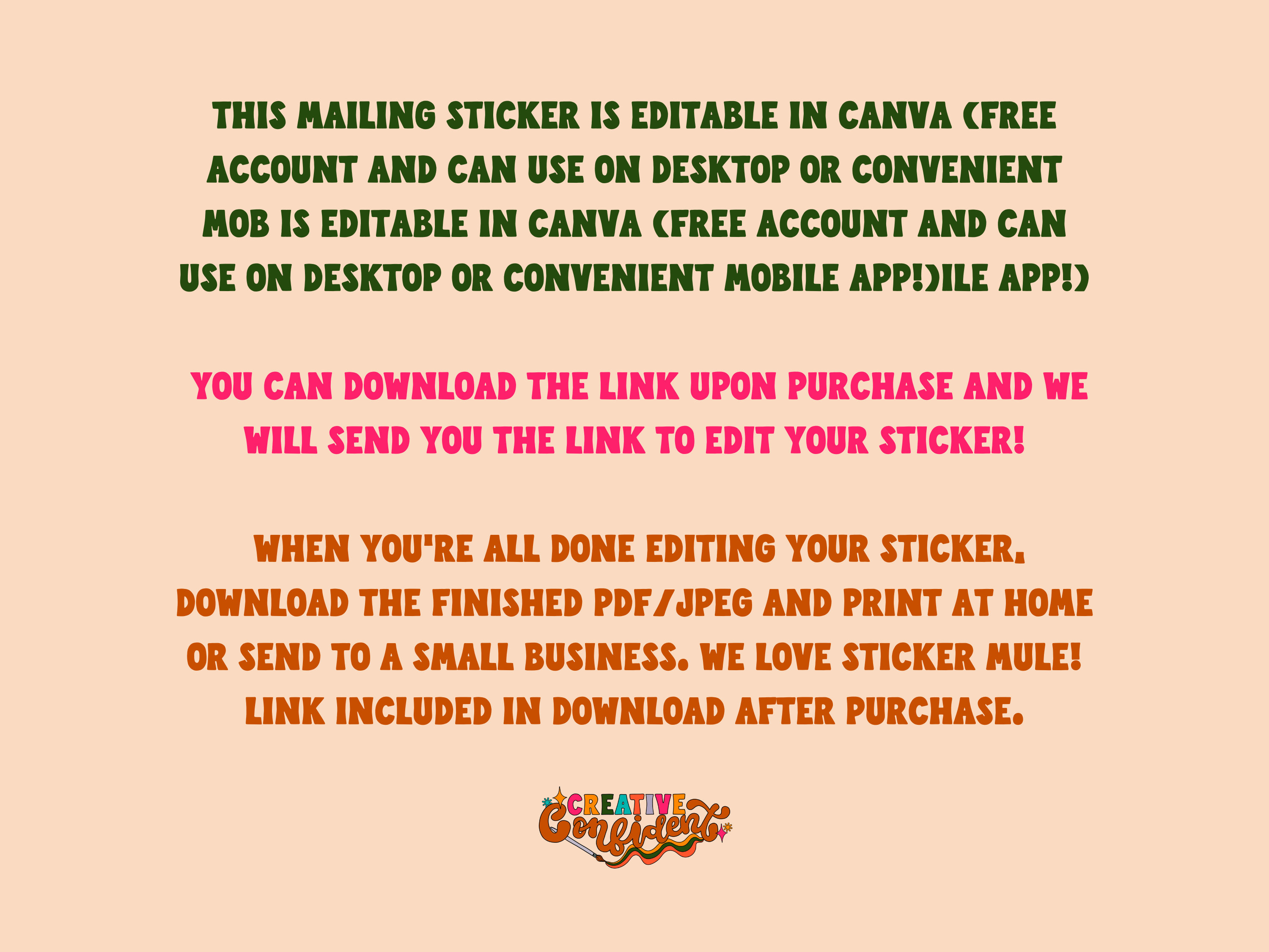 Happy Package Small Biz Sticker, Edit in Canva Sticker, Canva Templates ...