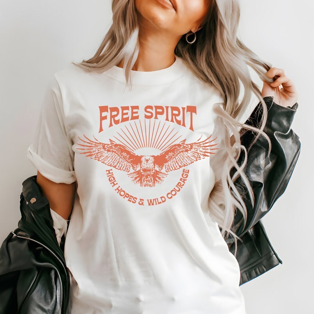 Free Spirit Shirt for Women Vintage Style T Shirt Graphic Tshirt Women ...