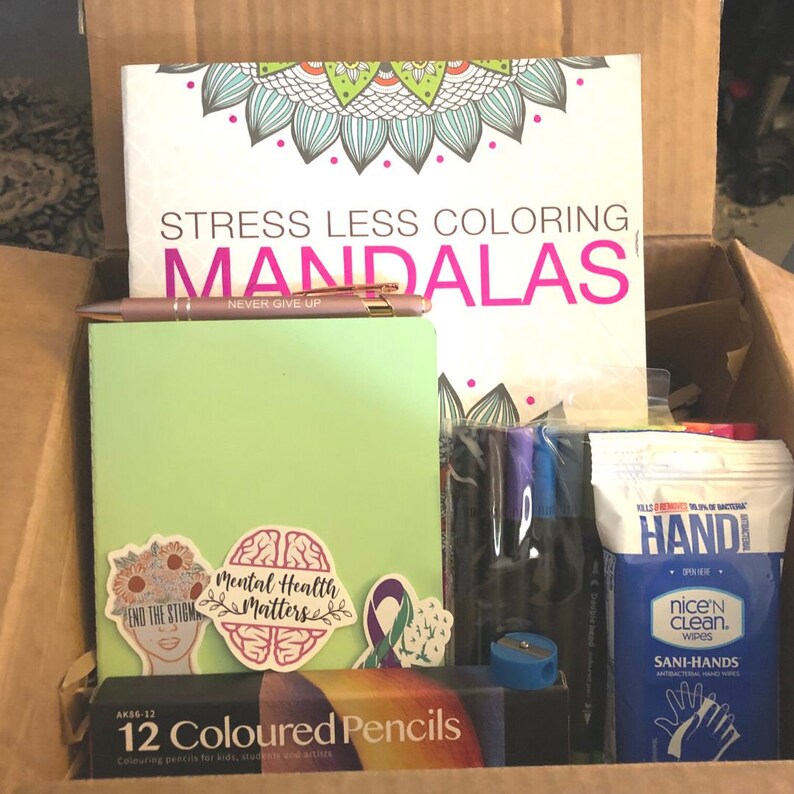 Adult Coloring Book Gift Box for Stress Relief Mental Health - Etsy