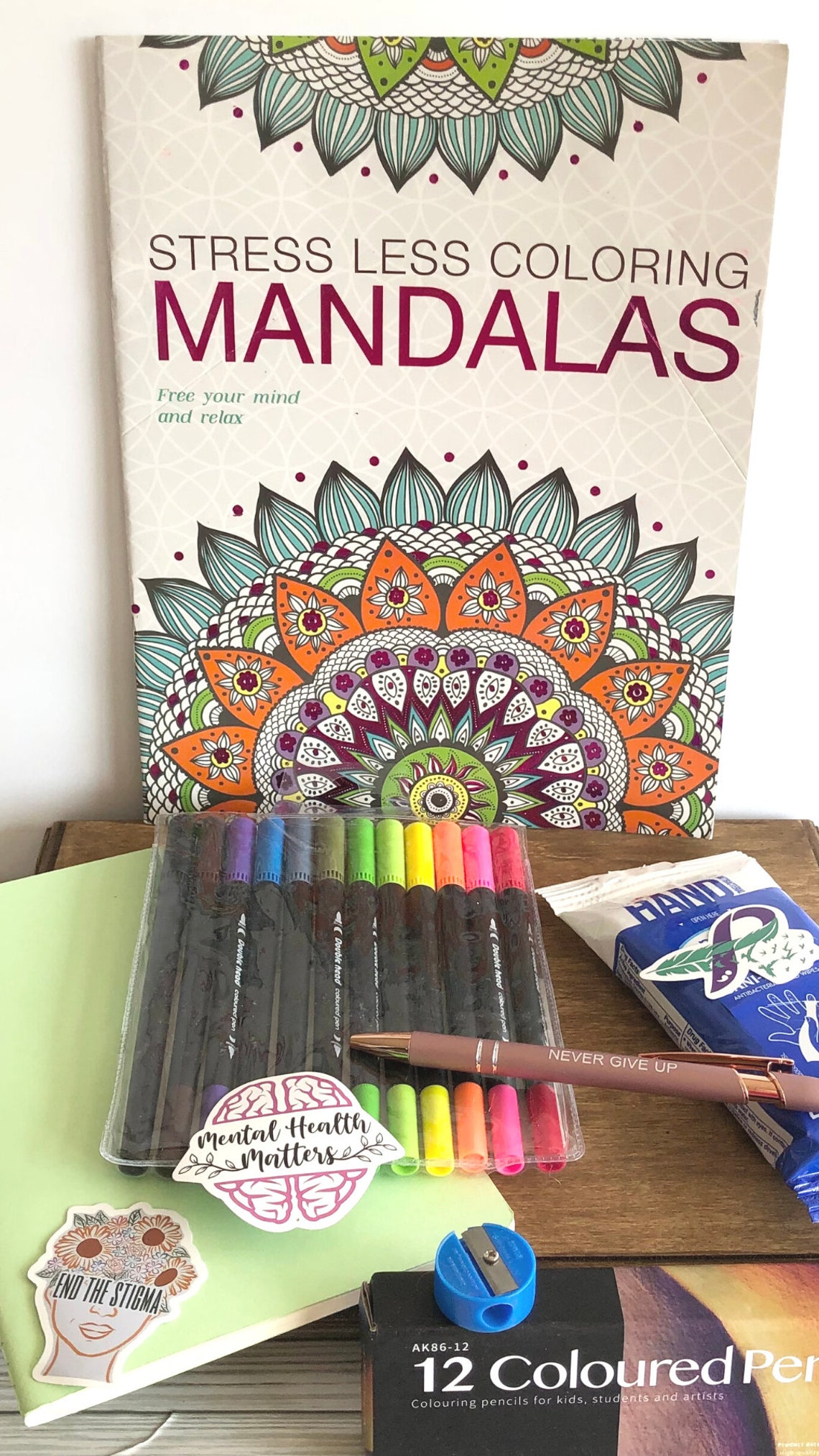 Adult Coloring Book Gift Box for Stress Relief Mental Health - Etsy