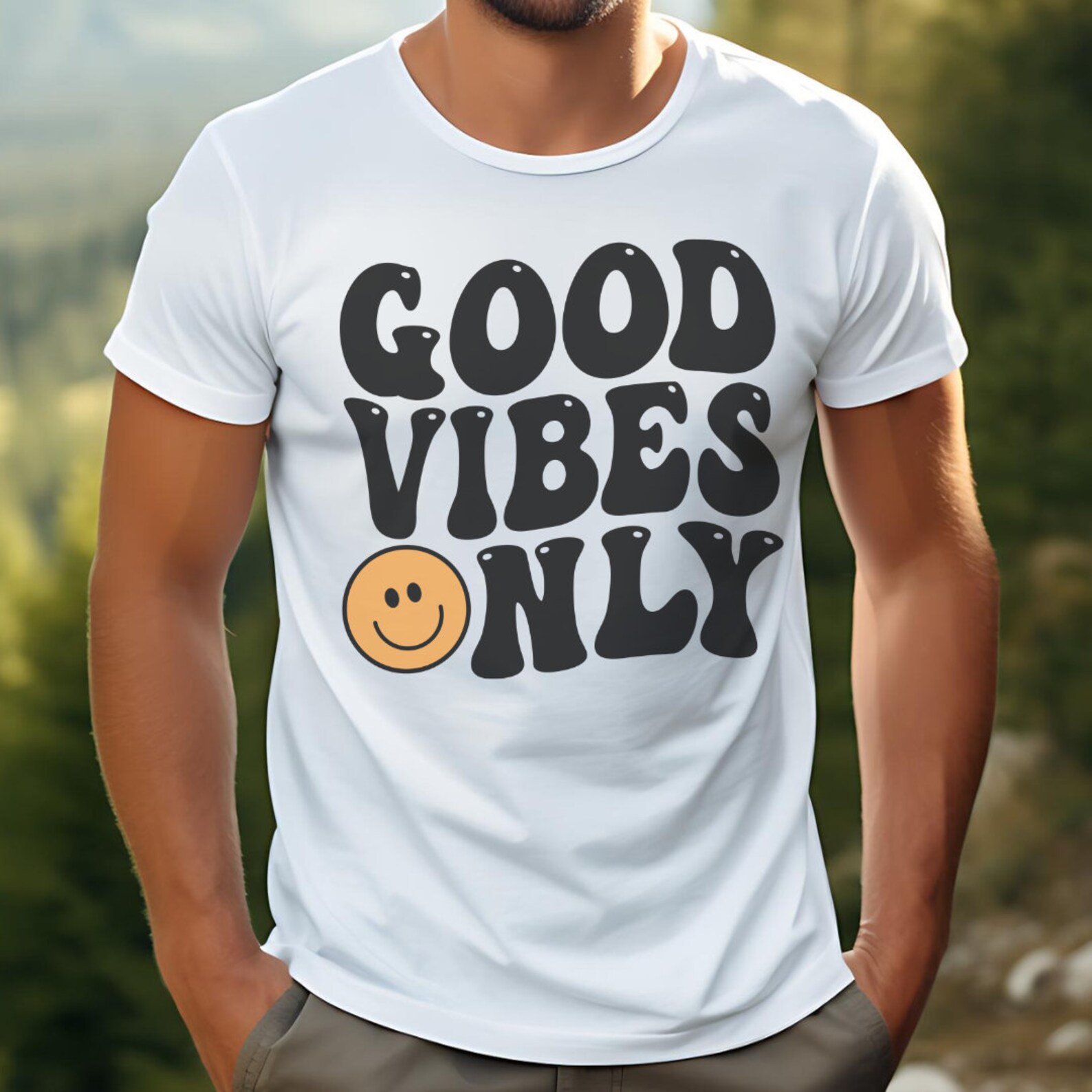Good Vibes Only Shirt Cute Retro Graphic Tee Women Tshirt for Men ...