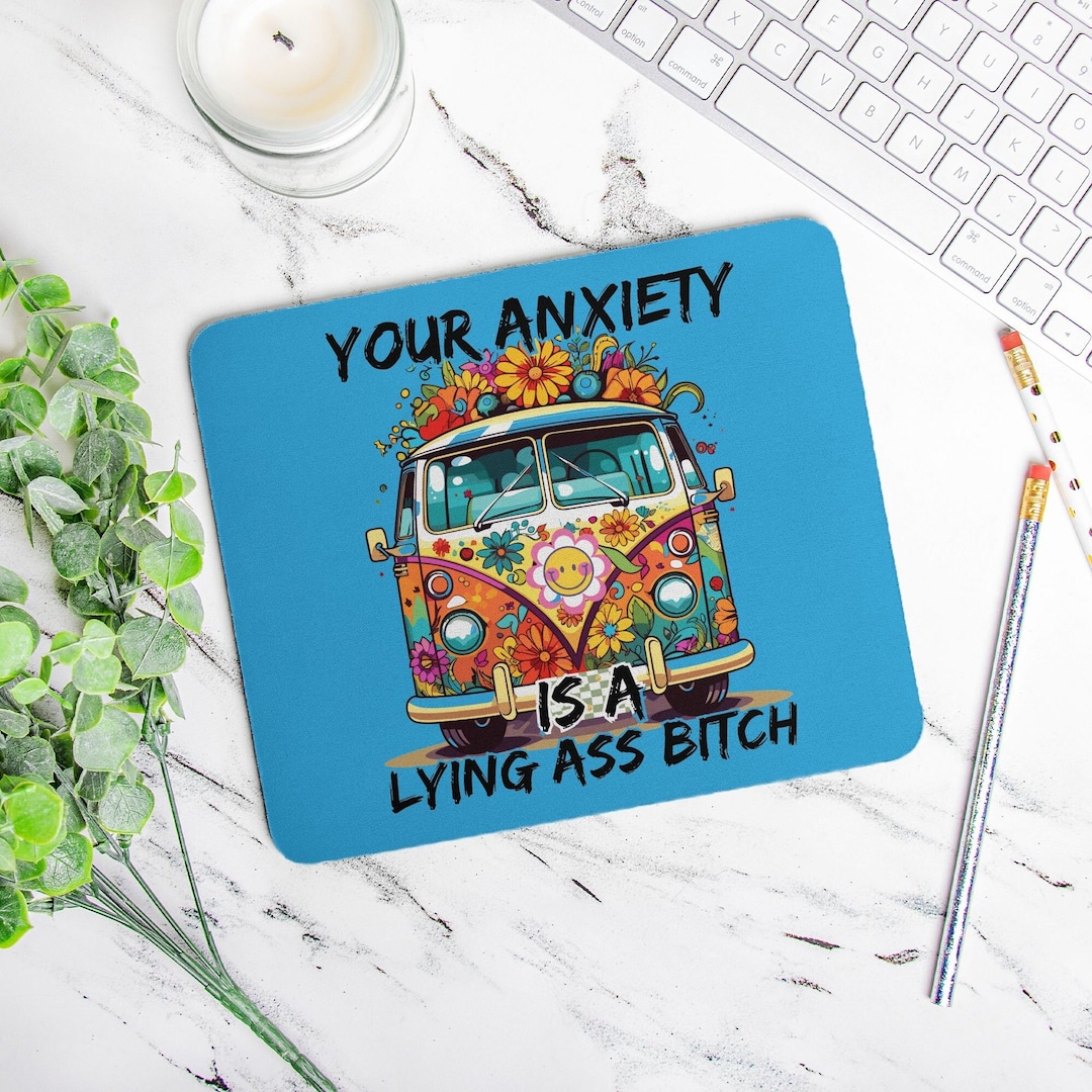 Mental Health Mouse Pad Retro Gift for Office Desk Mousepad Funny ...