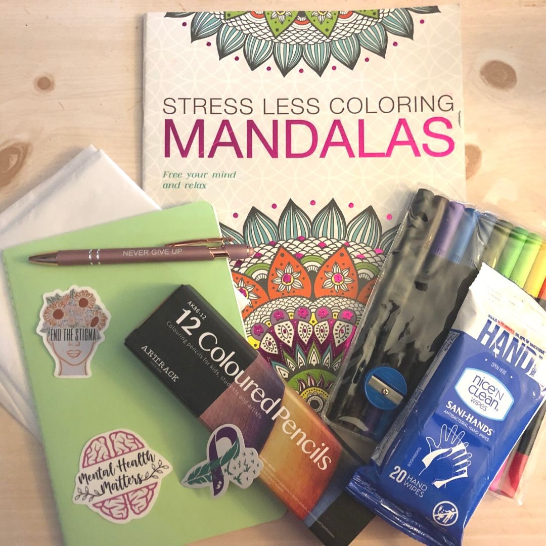 Adult Coloring Book Gift Box for Stress Relief Mental Health - Etsy