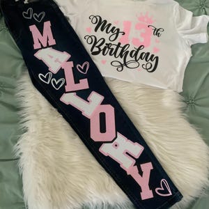 Custom Birthday/graduation Corset and Jeans Set. - Etsy