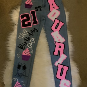 Custom Birthday/graduation Corset and Jeans Set. - Etsy