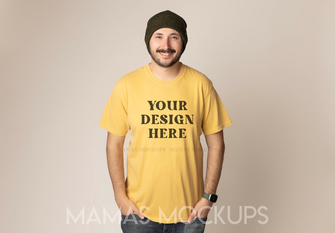 Comfort Colors 1717 Mustard Mockup, C1717 Mockup, Dad Comfort Colors ...