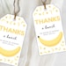 Banana Themed Party Favors Tags, That's Banana Birthday Thank You Label ...