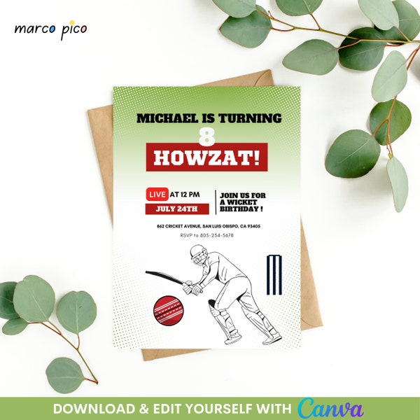 Cricket Themed Birthday Invitation - Etsy