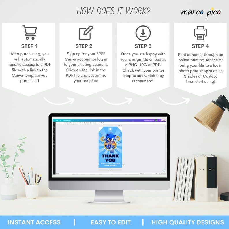 Party Favors Tags, Editable Hedgehog Birthday Thank You Label ...