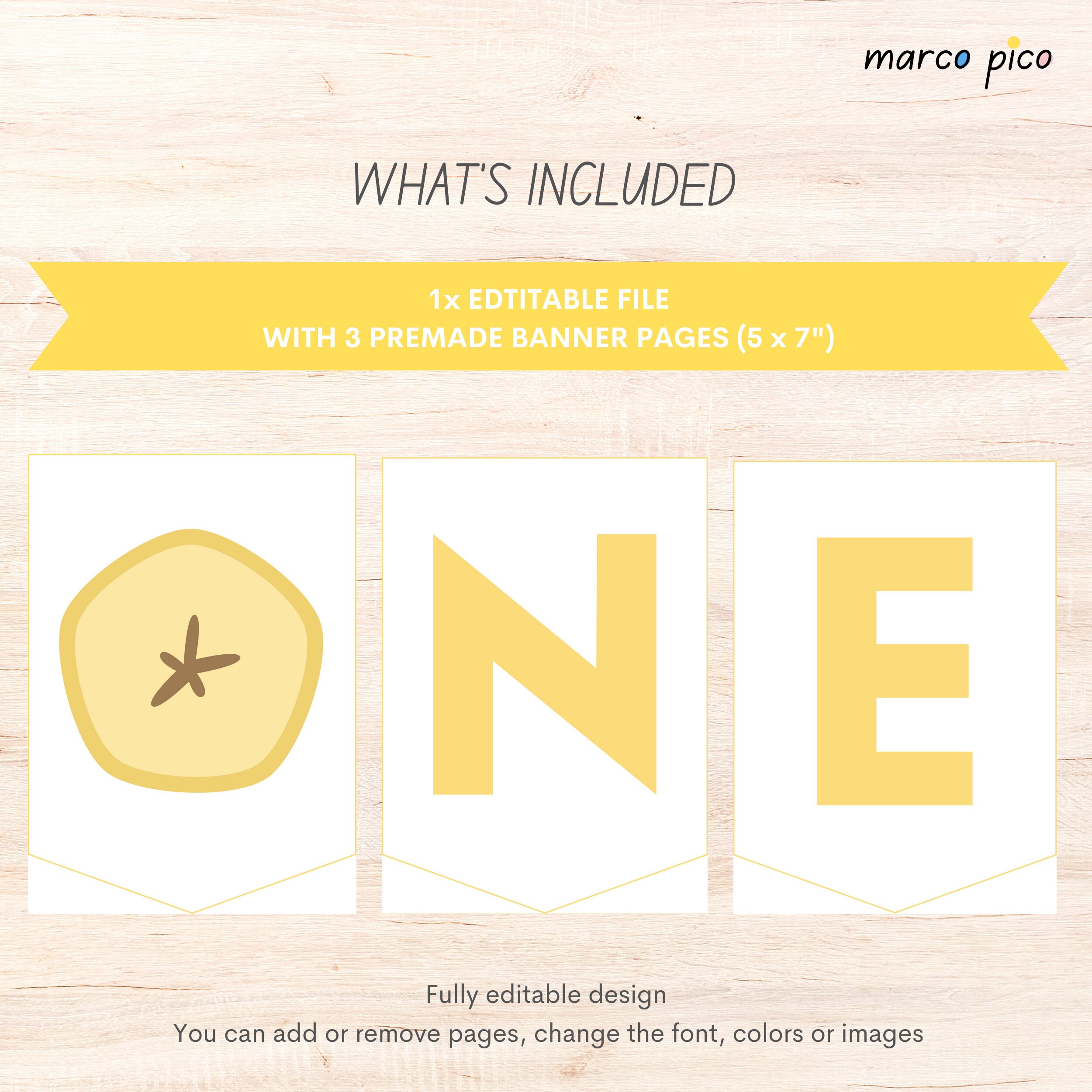 Banana ONE Birthday Banner, Printable Banana High Chair Banner, 1st ...