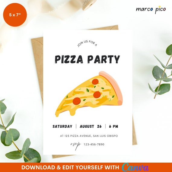 Pizza Party Free Printable Template
