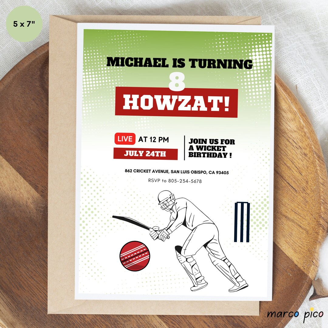 Cricket Birthday Invitation Template green Kids Birthday - Etsy