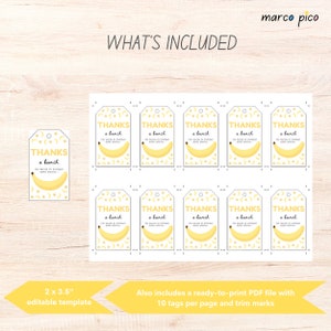 Banana Themed Party Favors Tags, That's Banana Birthday Thank You Label ...