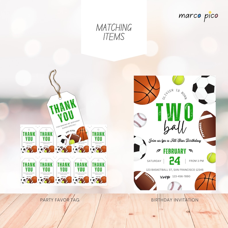 All Star Themed Party Favors Tags, Sport Birthday Thank You Label ...