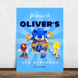 Birthday Welcome Sign Template, Editable Hedgehog Birthday Party ...