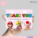 Peach Super Mario Themed Thank You Card Template Editable - Etsy