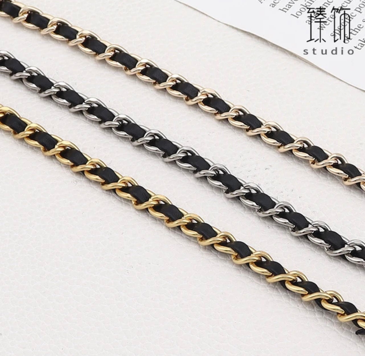 Luxury Black and Gold Chain for Designer Wallets, Purses, WOC and More ...