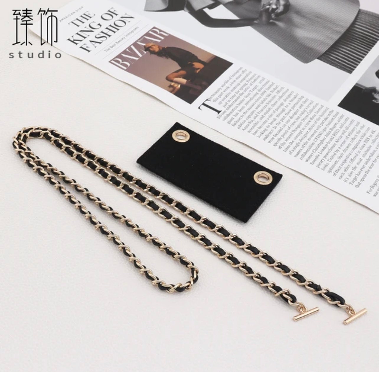 Luxury Black and Gold Chain for Designer Wallets, Purses, WOC and More ...