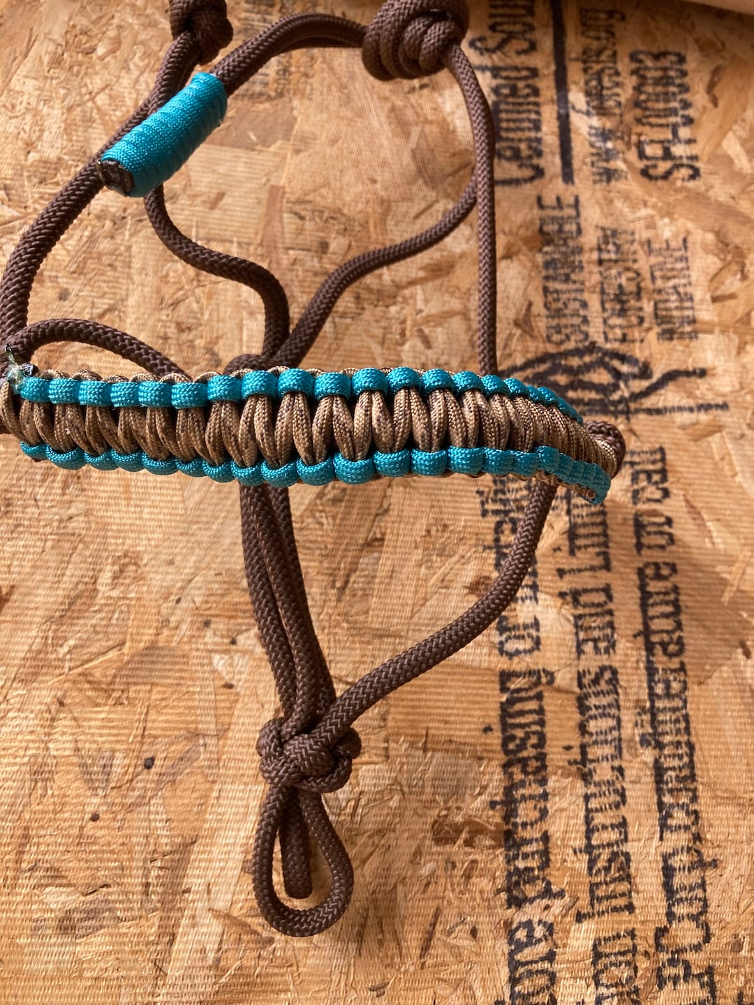 Mini Donkey Halter-brown and Teal - Etsy