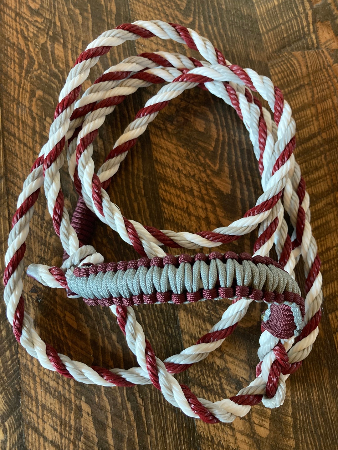 Cow Rope Halter-maroon and White - Etsy