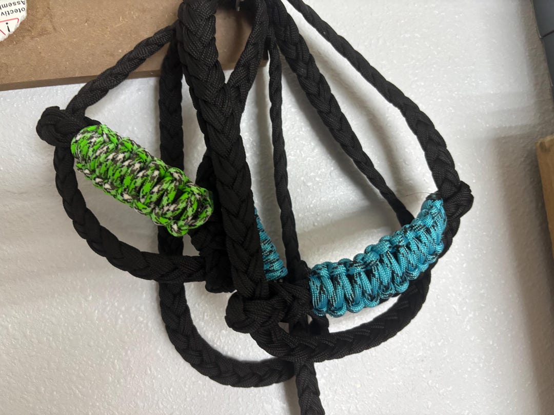 New***small Sheep /goat Halter -black-flat Braid - Etsy
