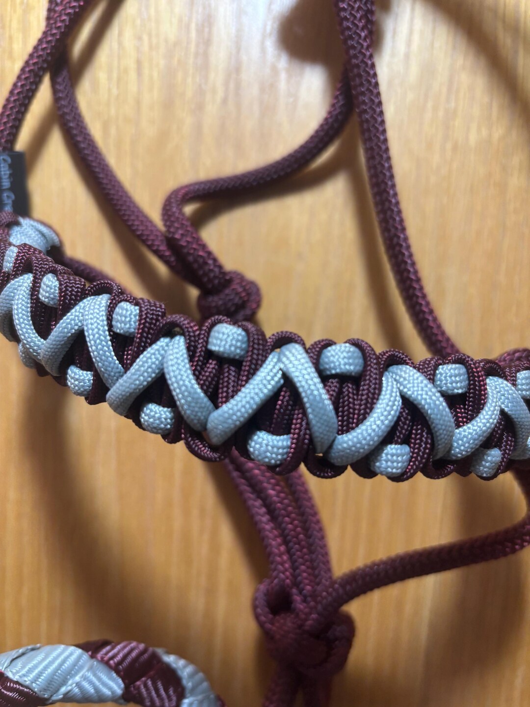 Mini Donkey Halter- Maroon With Silver - Etsy