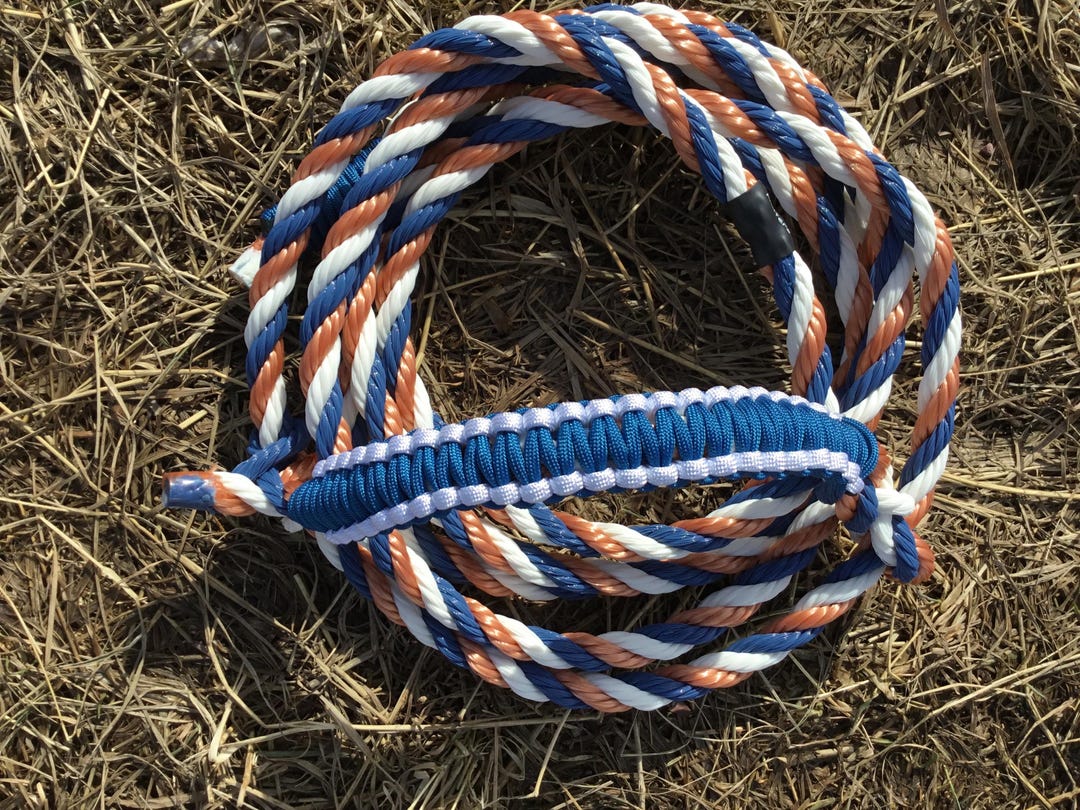 Cow Rope Halter-navy-coral-white - Etsy