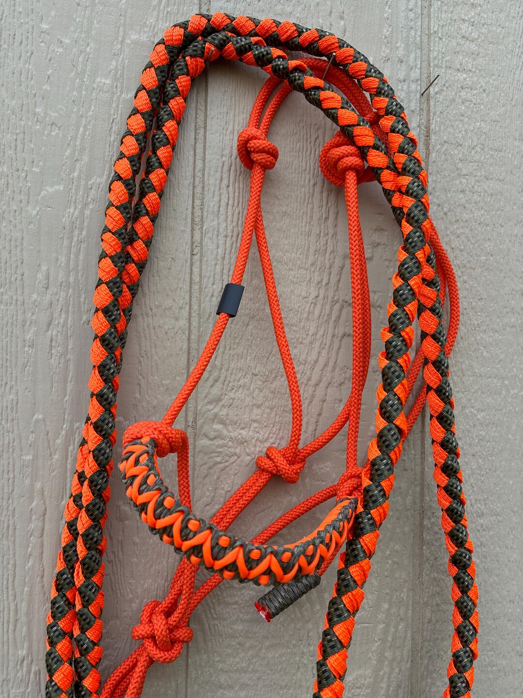 Horse Halter-hunter Orange and Camo Matching Mule Tape Lead. - Etsy