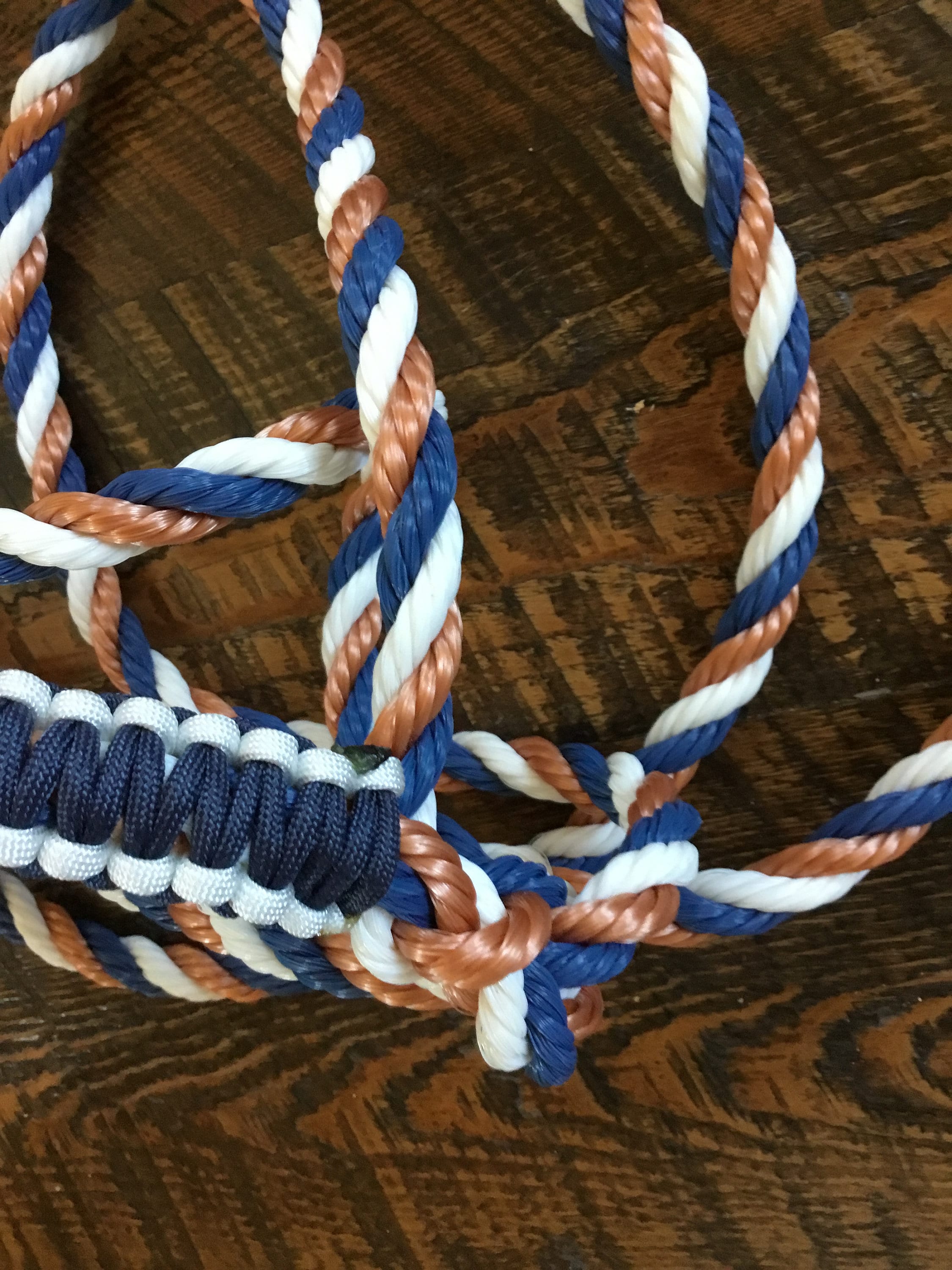 Cow Rope Halter-navy-coral-white - Etsy